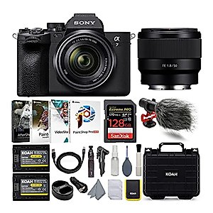 Sony Alpha 7 IV Full Frame Mirrorless Camera with 28-70mm and FE 50mm f/1.8 Lens Kit Bundle (9 Items)