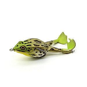 Spotlip 5pcs/Set Double Propellers Frogs Lure Soft Bait Soft Silicone Artificial Fishing Lures Floating Weedless Baits Kit 3.56 inch/13g Topwater Lure (B)