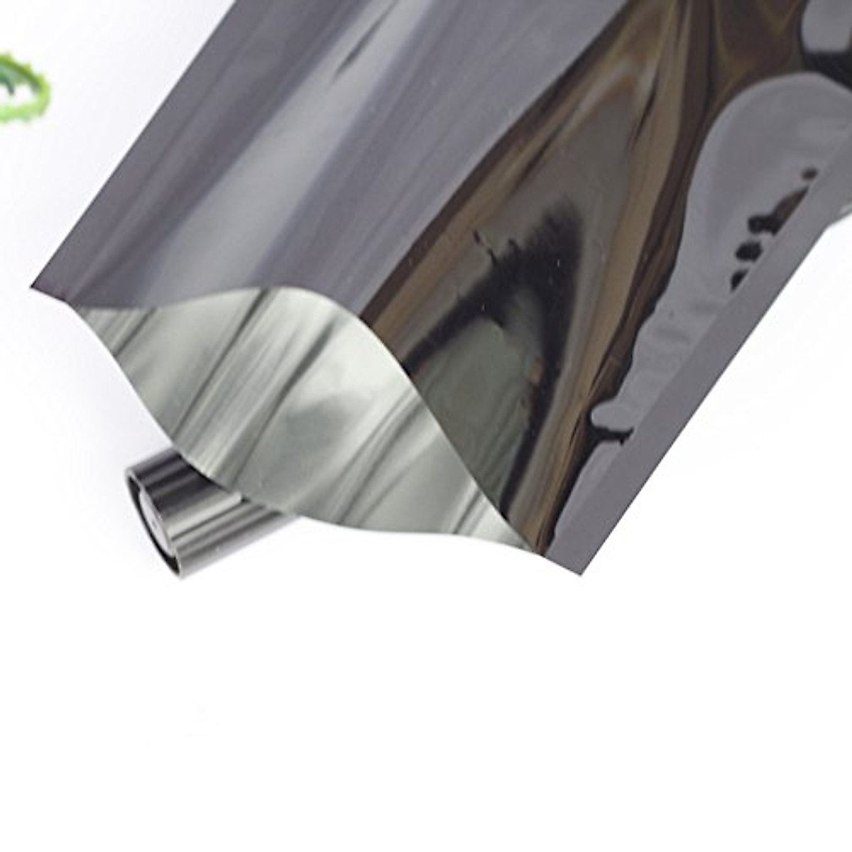 200 Pack Metallic Mylar Foil Open Top Sealable Bags Vacuum Heat Seal Pouches for Food Storage Packaging with Tear Notches (6x9cm (2.4x3.5 inch), Black)