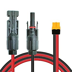 Magiktech 12AWG 25FT Solar to XT60 Cable,Solar Charge Cable with XT60 Female Adapter for Power Stations Solar Generators
