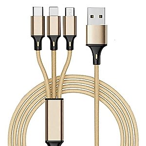 Pro USB 3in1 Multi Cable Compatible with Microsoft Surface Duo 2 Data Universal Extra Strength for Fast Quick Charging Speeds! (Rose)
