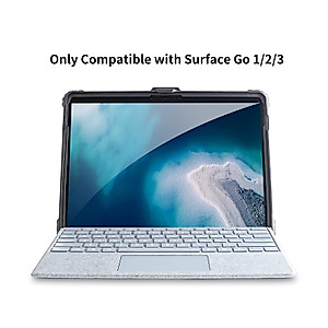 AOAO for Microsoft Surface Go 4/ Surface Go 3/ Surface Go 2/ Surface Go Case with Shoulder Strap, Hand Strap, Stylus Pen Holder, Rugged, Shock-Absorbing and Drop-Resistant(10.5 inch)