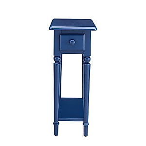 Leick Home Coastal Narrow Side Table, Navy Blue
