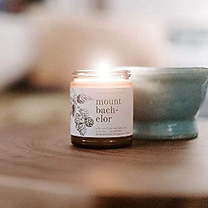 Broken Top - Mount Bachelor|9 oz. Plum, Cardamom & Amber. Pure Soy Wax Candle. 50-Hour Burn Time. Natural Cotton Wick, Vegan, No Parabens, No Phthalates