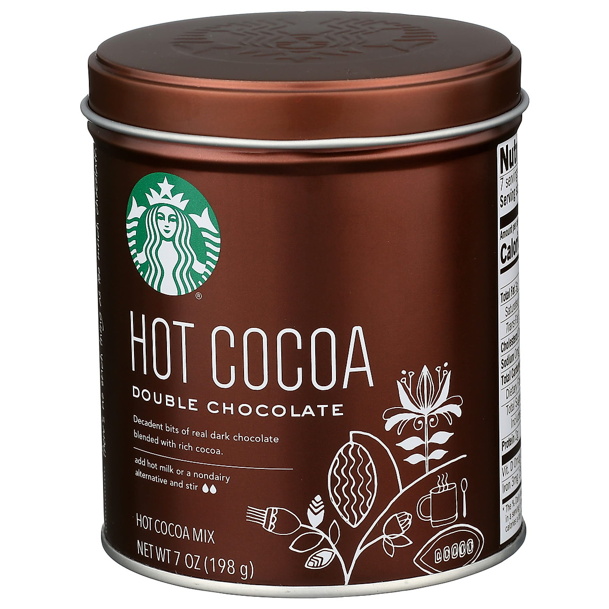 Starbucks Hot Cocoa, Double Chocolate, 7 Ounce