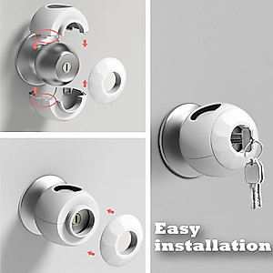 AILUOQI Childproof Door Knob Covers Babyproof (4 Pack) Child Door Locks Door Handle Baby Proofing Door Safety for Kids