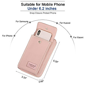 Valentoria Womens Crossbody Bag Cell phone Wallet Small Shoulder Purse Leather Card Handbag