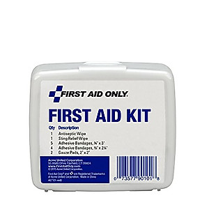 First Aid Only PhysiciansCare On-The-Go Emergency First Aid Kit for Home, Work, and Travel, 13 Pieces
