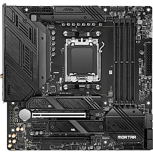 MSI MAG B650M Mortar WiFi Gaming Motherboard (AMD AM5, mATX, DDR5, PCIe 4.0, M.2, SATA 6Gb/s, USB 3.2 Gen 2, HDMI/DP, Wi-Fi 6E, AMD Ryzen 7000 Series Desktop Processors)