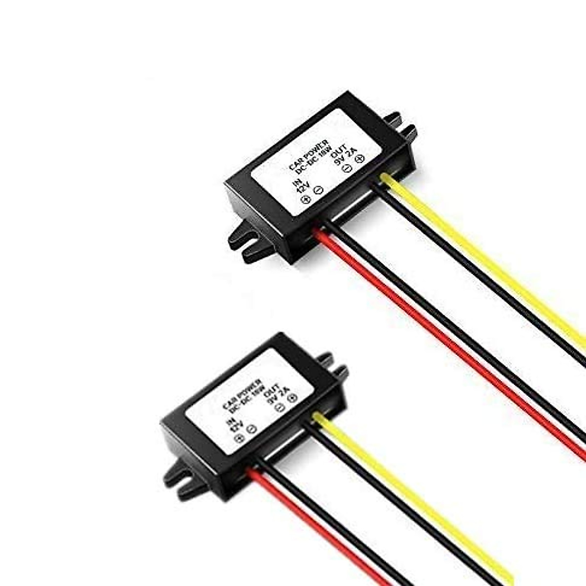 Magnolian 2 Pack High Efficiency DC/DC Converter 12V Step Down to 9V 2A 18W Power Supply Module,Waterproof