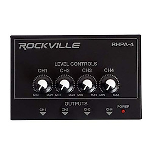 Studio Bundle w/ (4) Rockville PRO-M50 Headphones+4 Channel Headphone Amplifier