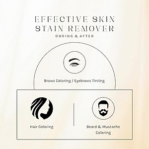 Mina Henna Tint Stain Remover, Softly removes hair color from the scalp, skin around from the eyebrows, hair, beard and mustache quickly and gently 200ml