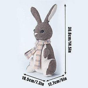 Marwood Cute Door Stopper Decorative Door Stops for Home and Office, Rabbit Weighted Interior Doorstop Fabric Stuffed Animal Door Stopper Floor Decorative