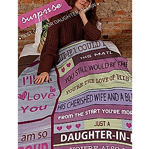 RFHBP Daughter in Law Gifts, Gifts for Daughter in Law, Daughter in Law Gifts from Mother in Law, Gift for Daughter in Law, Future Daughter in Law Gifts for Christmas Blanket 60"x50"