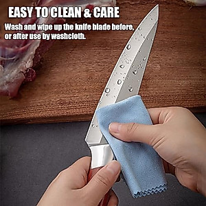 Magicorange Chef's Knife With Sheath Cover - Sharp Stainless Steel Knife - Fruit, Vegetable, Herbs And Meats Knife for Home Outdoor Camping BBQ(Chef's Knife)