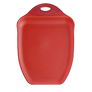 Dexas Chop & Scoop Cutting Board, 9.5 by 13 inches, Solid Red