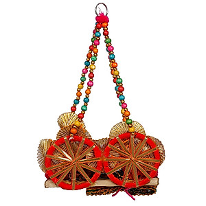 Radha Krishna Door Hangings/Radha Krishna Car Mirror Hangings/Wall hangings Jhula/Wall Hanging/Home Decor/Home Furnishing/Diwali,Christmas,New Year Gift (30 cm, 1Pc)