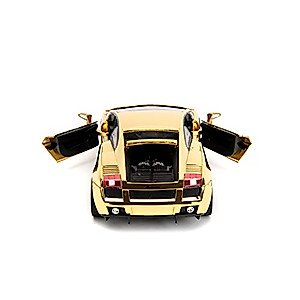 Fast & Furious 1:24 Lamborghini Gallardo Gold Chrome Die-Cast Car, Toys for Kids and Adults