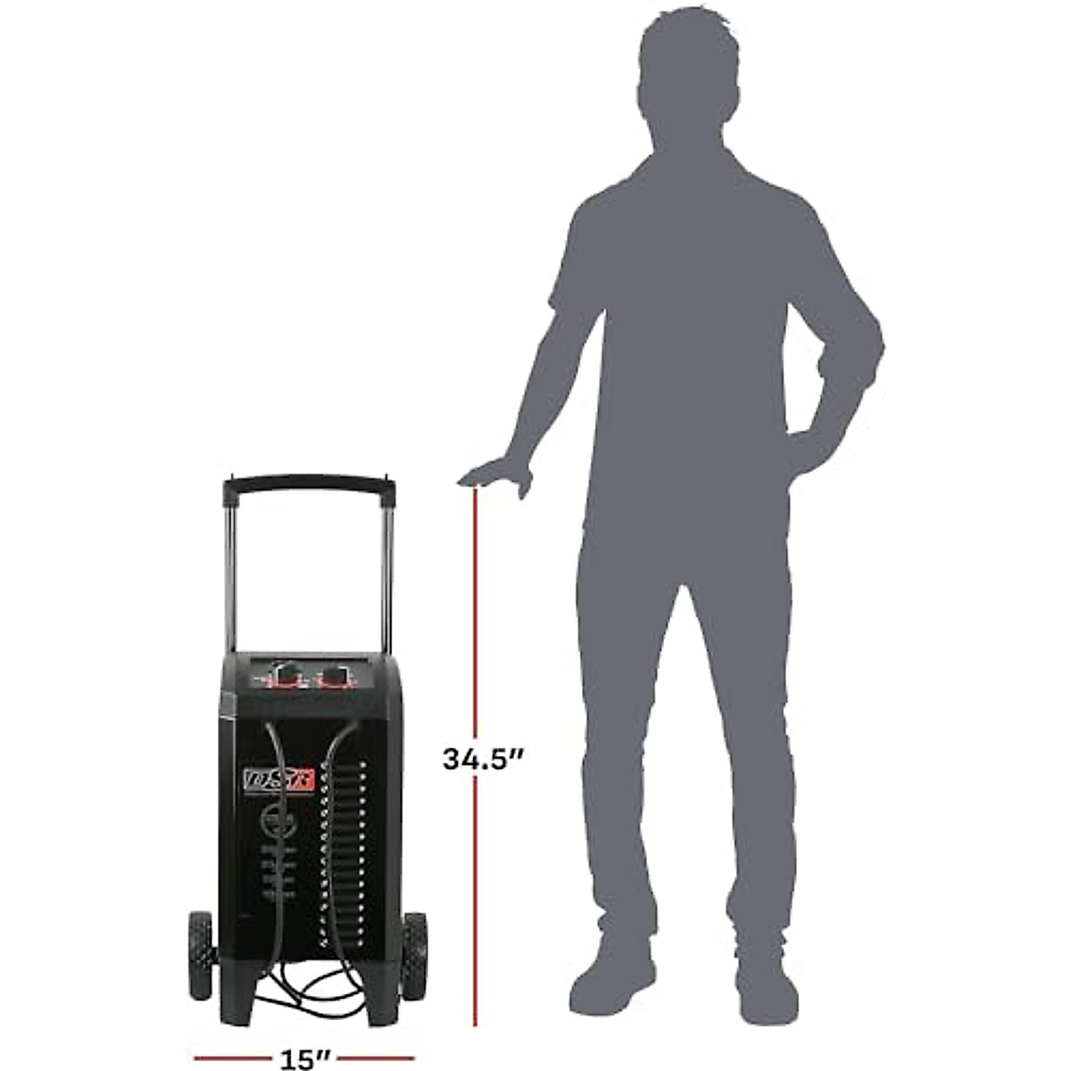 Schumacher Electric DSR139 6/12V Manual Wheel Charger, Car Battery Charger + Jump Starter - 6v + 12v Battery Charger - 225/50/25/10 Amp - Heavy Duty, Professional Grade Engine Starter