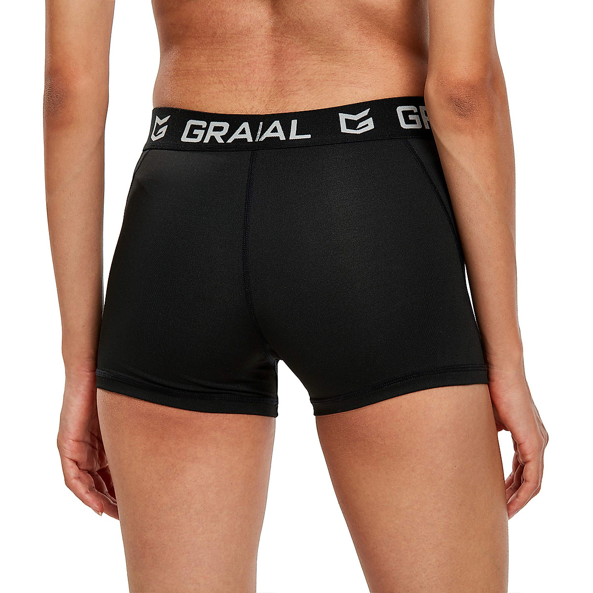 Women's Spandex Compression Volleyball Shorts 3" /7" Workout Pro Shorts for Women (3 Pack:Black/Black/Black, L)