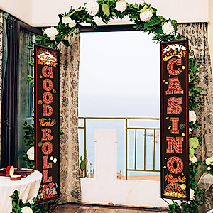 Blulu Casino Night Party Decorations Las Vegas Party Banner Poker Night Decorations Welcome Porch Sign for Game Travel Holiday Carnival Party Jungle Background Backdrop