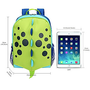 Yodo Little Kids School Bag Pre-K Toddler Backpack - Reflective Fins, Name Tag and Chest Strap, Shark