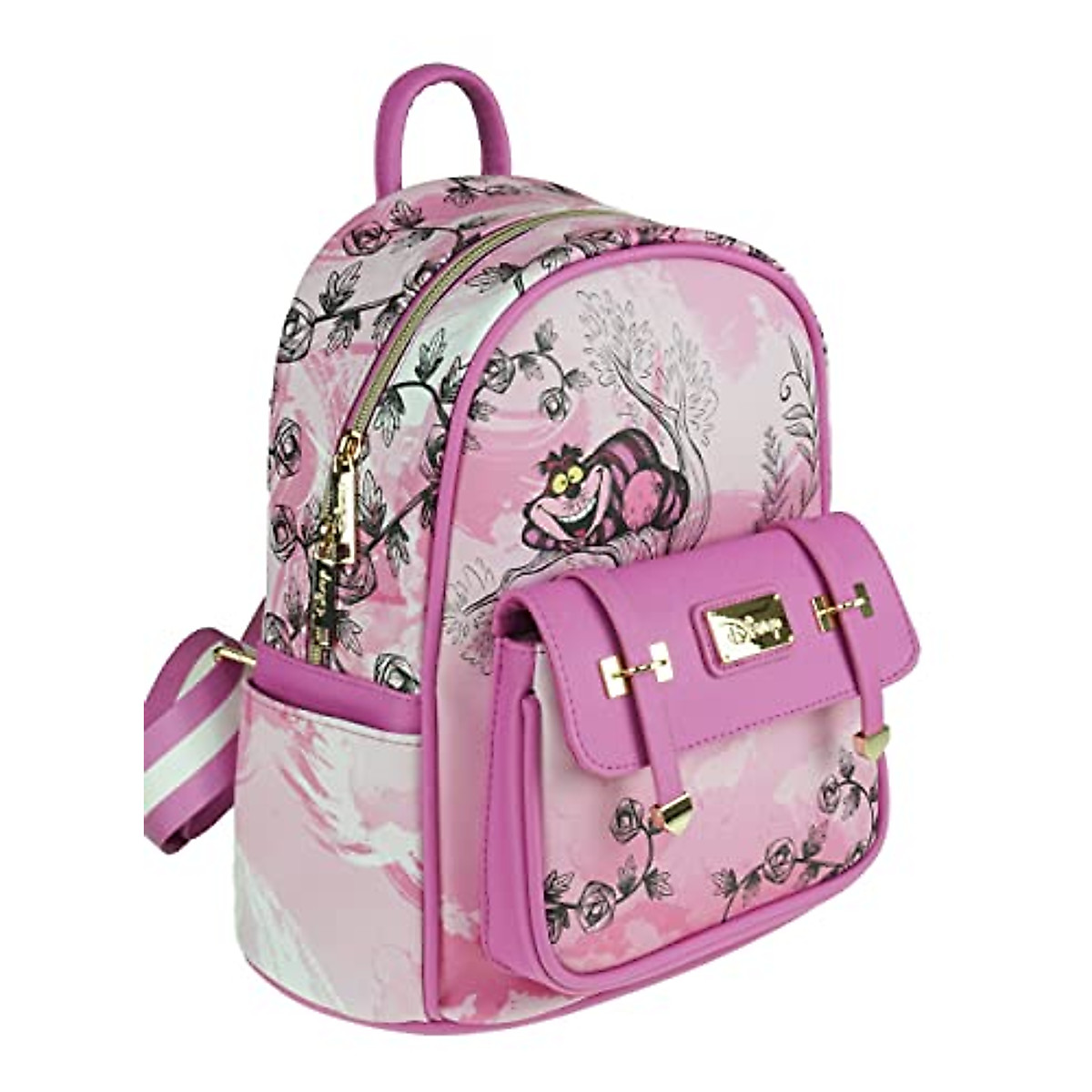 Alice in Wonderland - Cheshire Cat 11" Vegan Leather Mini Backpack - A21819