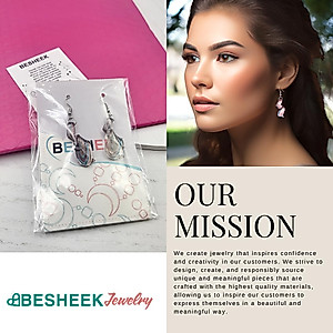 BESHEEK Handmade Murano Inspired Gorgeous Artist Made Pink Purple Blue Twist Glass Dangle Earrings | Handcrafted Blown Hypoallergenic Artisan Lampwork Italian Style Jewelry (Twist)