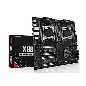 MACHINIST X99 Dual CPU Motherboard, LGA 2011-V3 Computer Server Motherboards (Intel i7 5th/6th Gen, PCIe 3.0, DDR4, Dual LAN, Dual M.2, SATA 6Gb/s, E-ATX) for Intel XEON E5 V3/V4 Series Max 256G