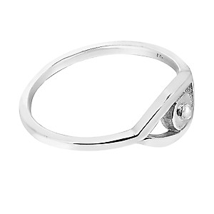 AeraVida Evil Eye Good Luck Protection .925 Sterling Silver Simple Band Ring (9)