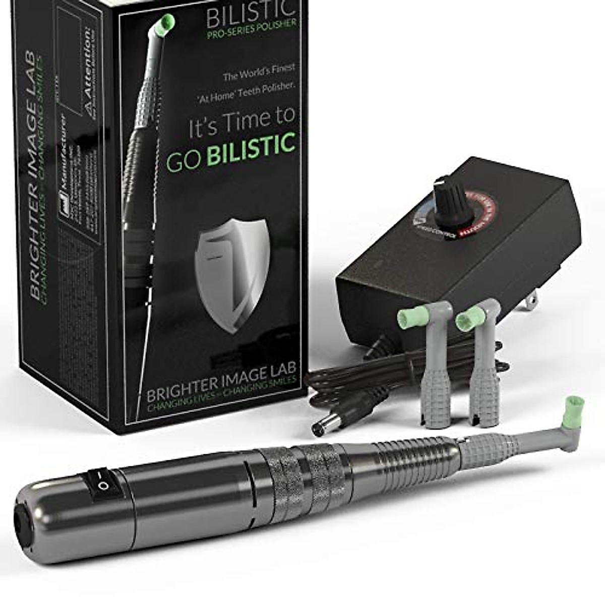 Brighter Image Lab Bilistic Pro Series Dental Tooth Polisher | Professional Dental Teeth Cleaning & Bleaching Modern Electric Toothbrush Corded | Removes Buildup and Freshens Breath
