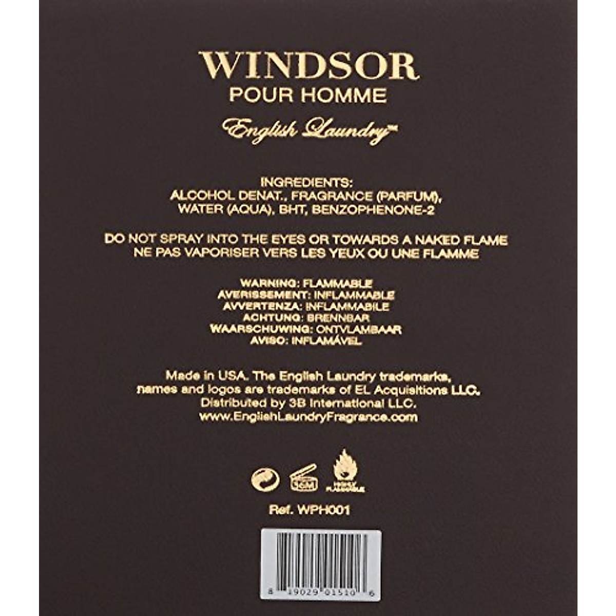 English Laundry Windsor Pour Homme Eau de Parfum Spray, 3.4 Fl Oz