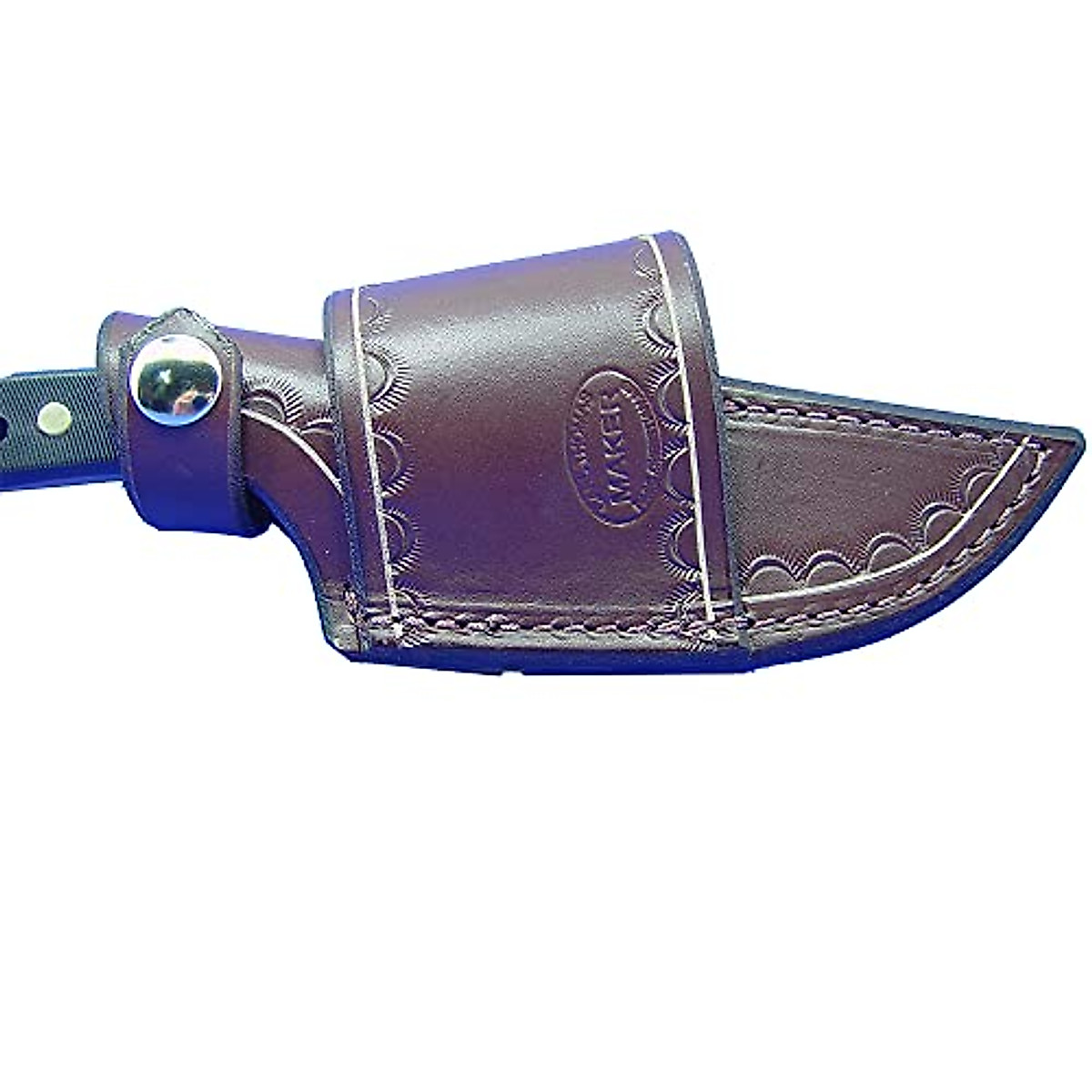 Custom Cross Draw Leather Knife Sheath for Schrade Old-timer sharp Finger Style Knife Number 15 20t.