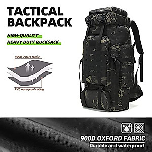 BNMJVJL 70L Hiking Backpack Military Tactical Camping Adjustable waterproof Climbing Sport Bags