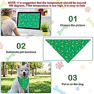 20 Pieces Plain Dog Bandanas Bulk Washable Puppy Bandana Blank Sublimation Dog Bandanas Triangle Dog Bibs Heat Transfer Adjustable Dog Bandana for Small Medium Large Pets (25 x 17 x 17 Inches)