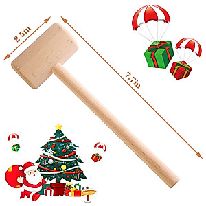 ZAUGONTW Wooden Crab Mallet for Chocolate, Mini Wooden Hammer Multi-Purpose for Kids Toys Crab Lobster Mallets，1Pcs