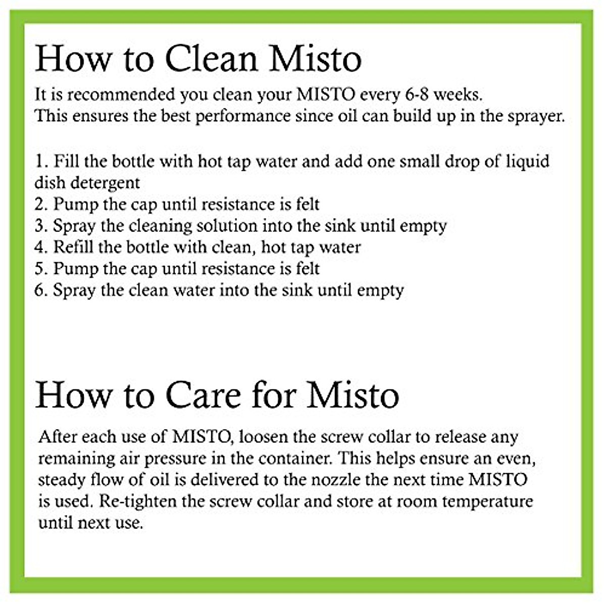 Misto Brushed Aluminum Oil Sprayer, Silver