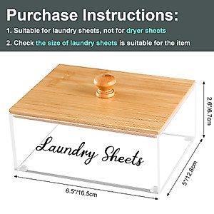 VOTLEVT Laundry Detergent Sheets Holder with Bamboo Lid, Acrylic Laundry Sheets Holder Container, Laundry Room Organization and Storage