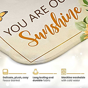 Pavo Gifts for Mom Throw Blanket, Mom Gift from Daughter and Son, Birthday Gifts, Valentines Day, Christmas, Cozy Blanket for Women 50'' x 60'' You are Our Sunshine