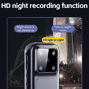 VBESTLIFE WiFi HD 1080P Back Clip Sports Camera, USB2.0 Interface One Button Operation with Suction Cup 16GB Storage Wearable Camera for Cycling