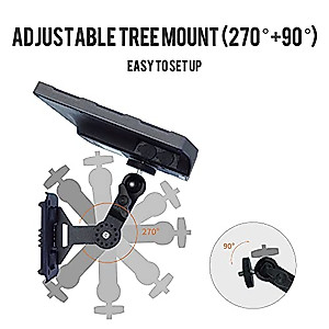 Winghome Solar Panel for Trail Camera, Solar Charger Kit for Game Camera Trail Cam Deer Feeder with 16 Fts Extensive Cable DC 12/6V 2000 mAH Waterproof IP66 Compatible with Wildlife Camera (Black)