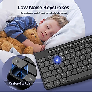 Wired Keyboard,Quiet Keyboard,Multimedia Usb Computer Keyboard,Silent Keyboard with Low Profile Chiclet Keys,Large Number Pad,Spill-Resistant,Anti-Wear Letters,Full Size Keyboard for Laptop,Desktop