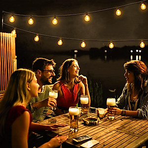 Mlambert G40 LED Replacement Light Bulbs for String Lights, Dimmable E12 Base Shatterproof Bulbs, 1W Equal to 5W, Warm White 2700K, 25Pack, Not Solar