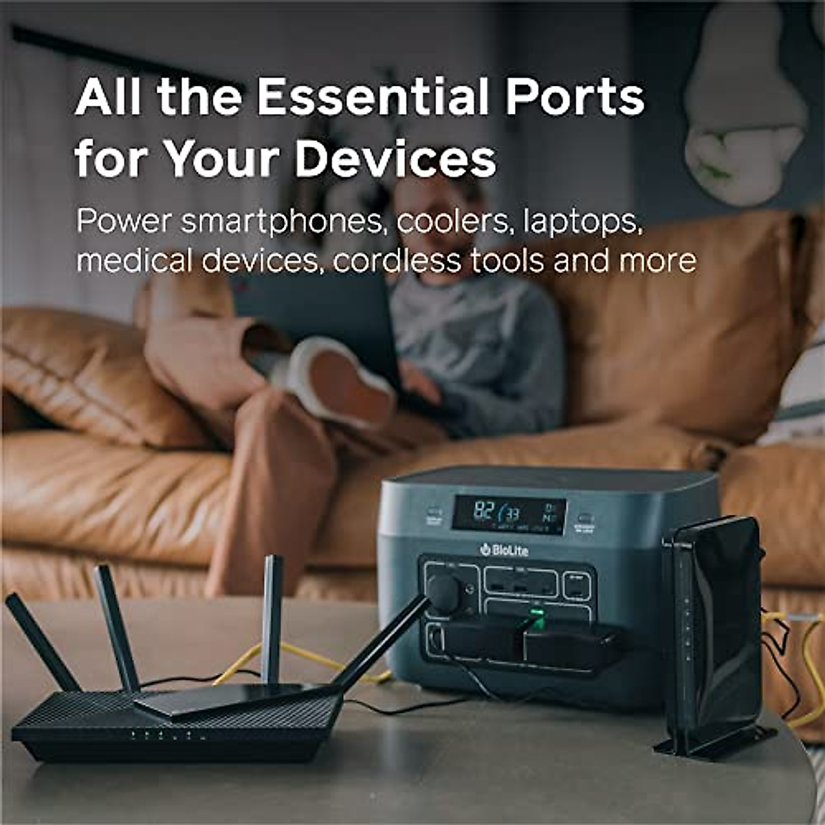 BioLite BaseCharge Rechargeable Lithium-Ion Power Station for Camping, DIY or Emergencies, BaseCharge 600