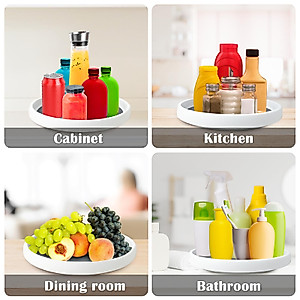 Lazy Susan Organizers, 10'' Set of 4, Non-Skid Lazy Susan Turntable for Cabinet, Pantry Storage, Kitchen, Refrigerator Organizing, Rotating Spice Rack