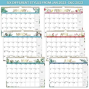 Wall Calendar 2023 - 12 Monthly Calendar 2023, Jan. 2023 - Dec. 2023, 2023 Calendar with Julian Date, 14.6" x 11.5",Twin-Wire Binding, Blank Block with Julian Dates, Perfect 2023 Wall Calendar for Organizing
