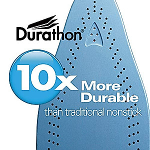 Hamilton Beach Steam Iron & Vertical Steamer for Clothes with Scratch-Resistant Durathon Soleplate, 1500 Watts, 3-Way Auto Shutoff, Anti-Drip, Self-Cleaning, Adjustable Steam Settings, (19701)