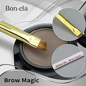 Bon-clá Magic Double Ended Angled Eyeliner Brush & Spoolie - Angled Brow Brush, Suitable for Gel, Liquid, Eyelashes, Eyebrows, Professional Makeup Tools