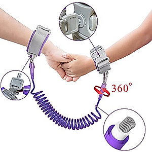 Toddler Kids Leash Plush Butterfly Harness Wrist Leashes Child Safety Walking Toddlers Wrist for Kid Girls Boys (Purple)