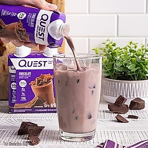 Quest Nutrition Ready To Drink Chocolate Protein Shake, 30g Protein, 4g Net Carbs, Gluten Free, Keto Friendly, 11 fl oz - Pack of 12